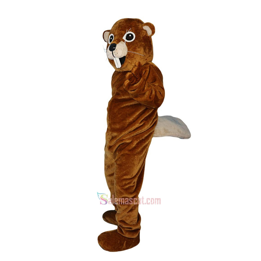 Brown Gopher Mole Mouse Cartoon Mascot Costume