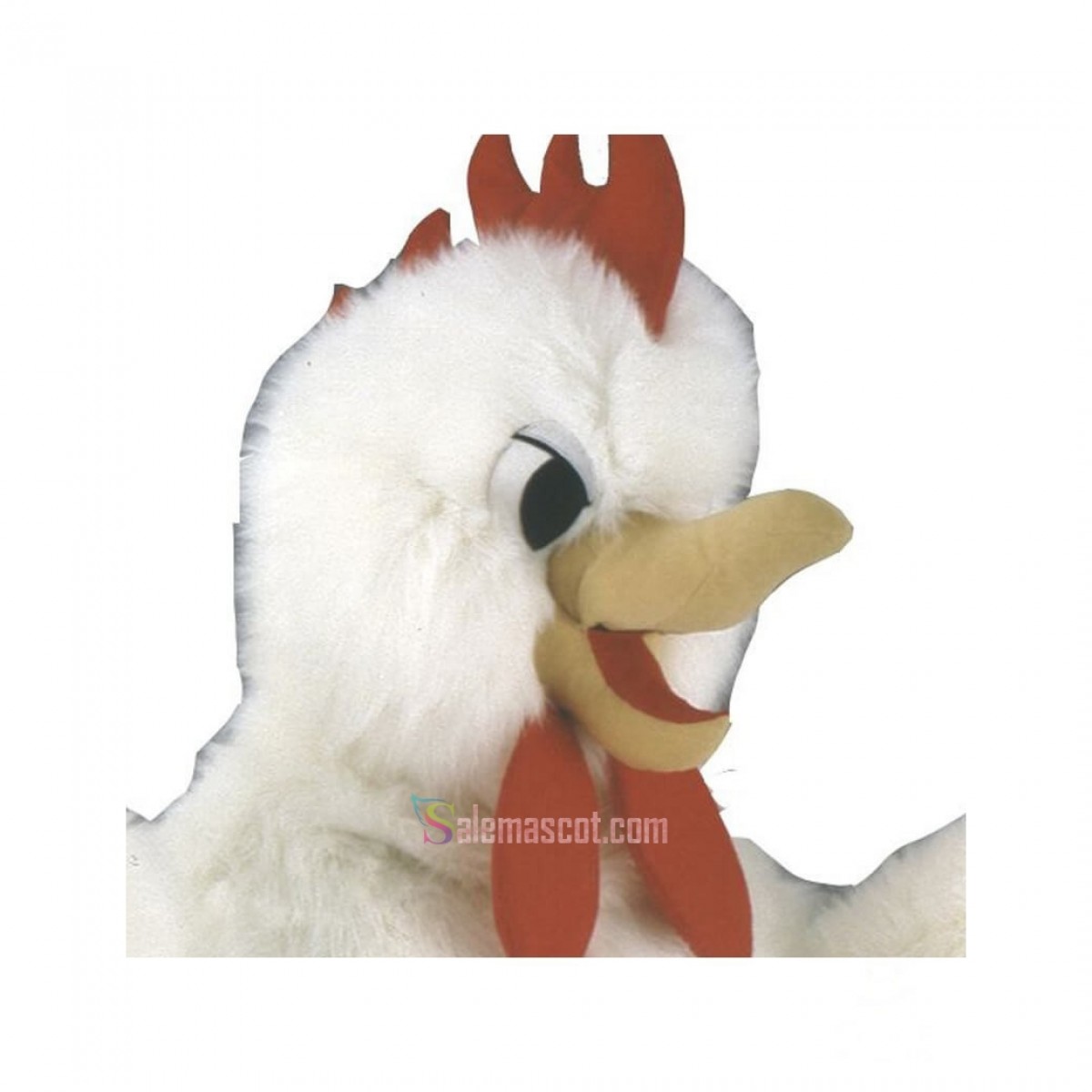 White Chicken Mascot Costume White Chicken Mascot