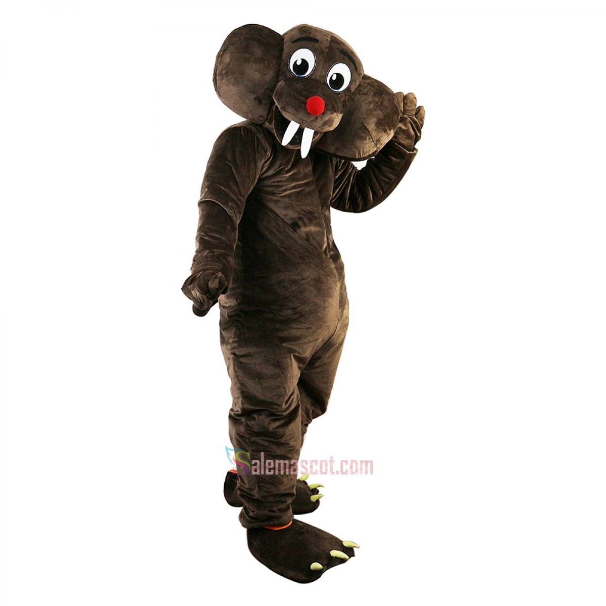 Deep Brown Gopher Mole Cartoon Mascot Costume