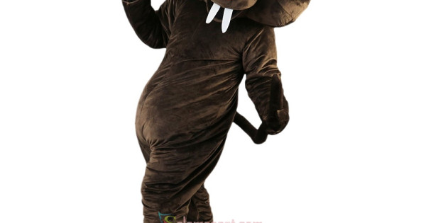 Deep Brown Gopher Mole Cartoon Mascot Costume