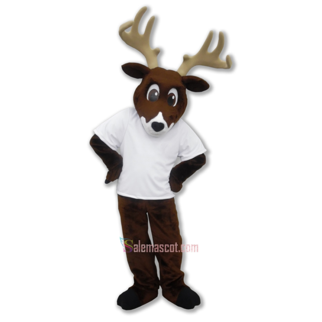 Friendly Deer Mascot Costume Outstanding Quality