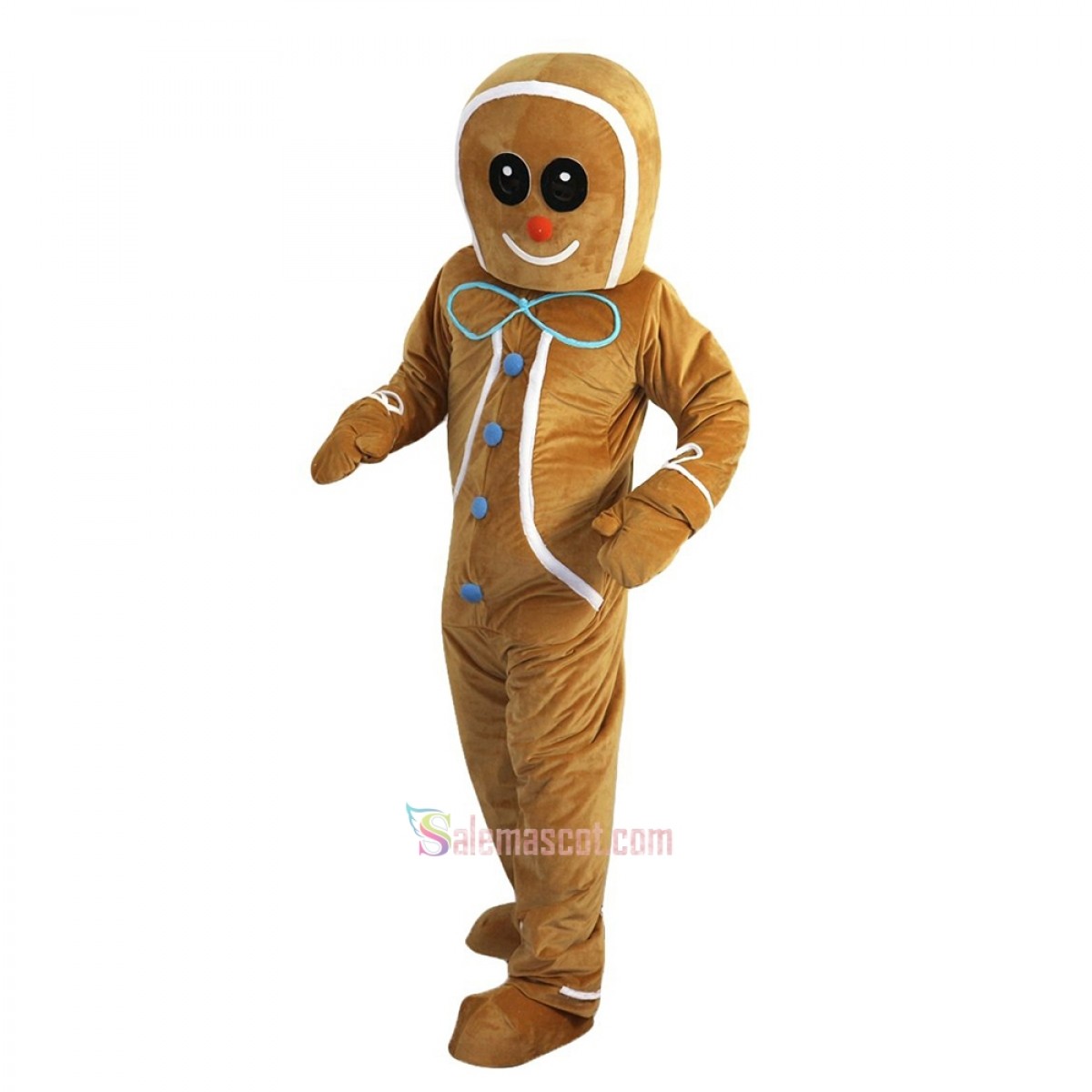 Gingerbread Man Cartoon Mascot Costume