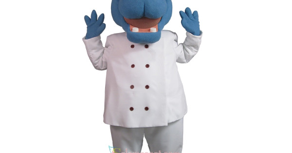Healthy Friendly Hippo Mascot Costume Healthy Friendly Hippo Mascot