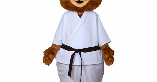 Karate bear Mascot Costume for Cheap