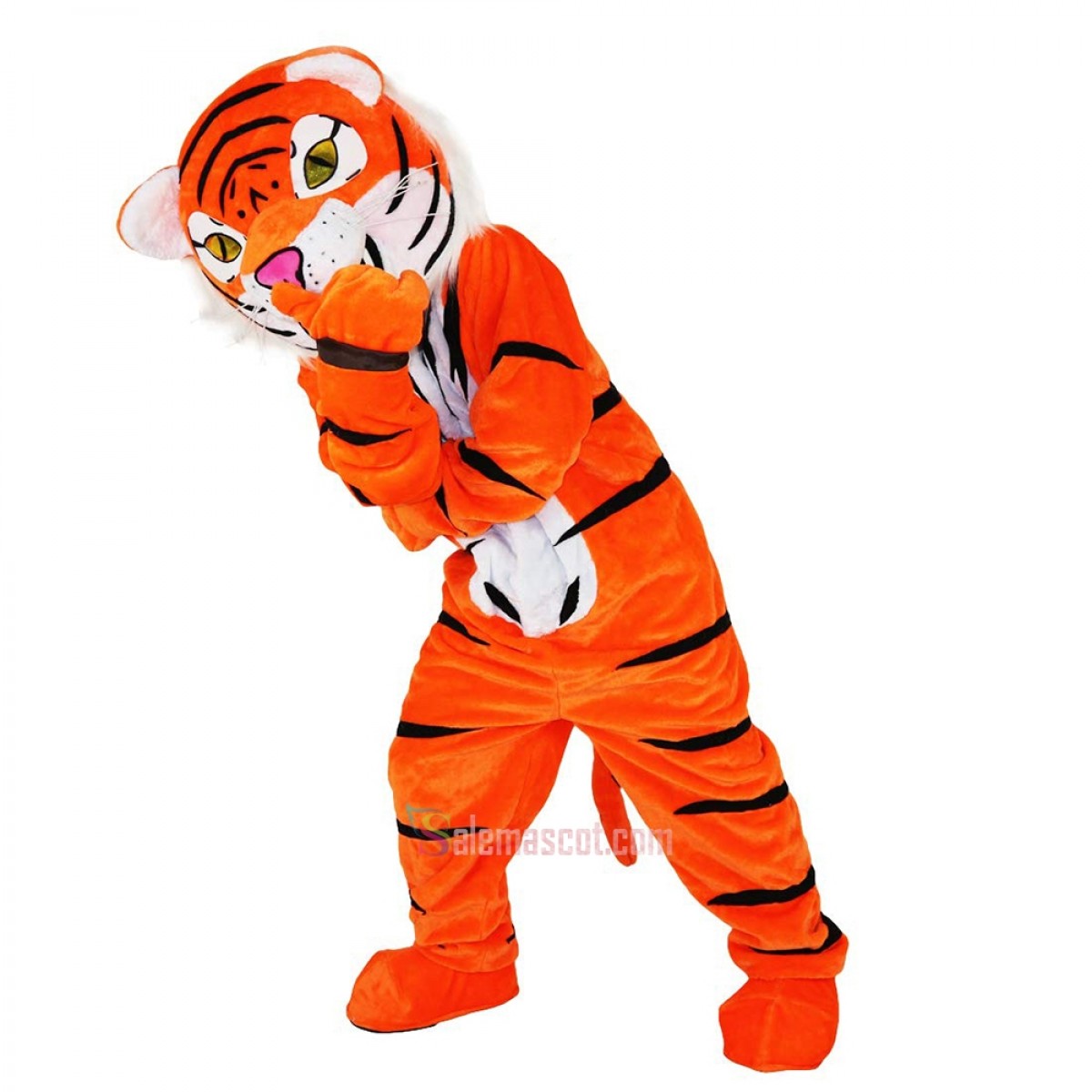 Orange Tiger Cartoon Mascot Costume