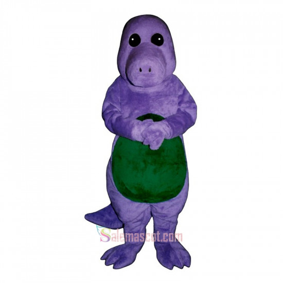 Purple Dinosaur Mascot Costume Purple Dinosaur Mascot