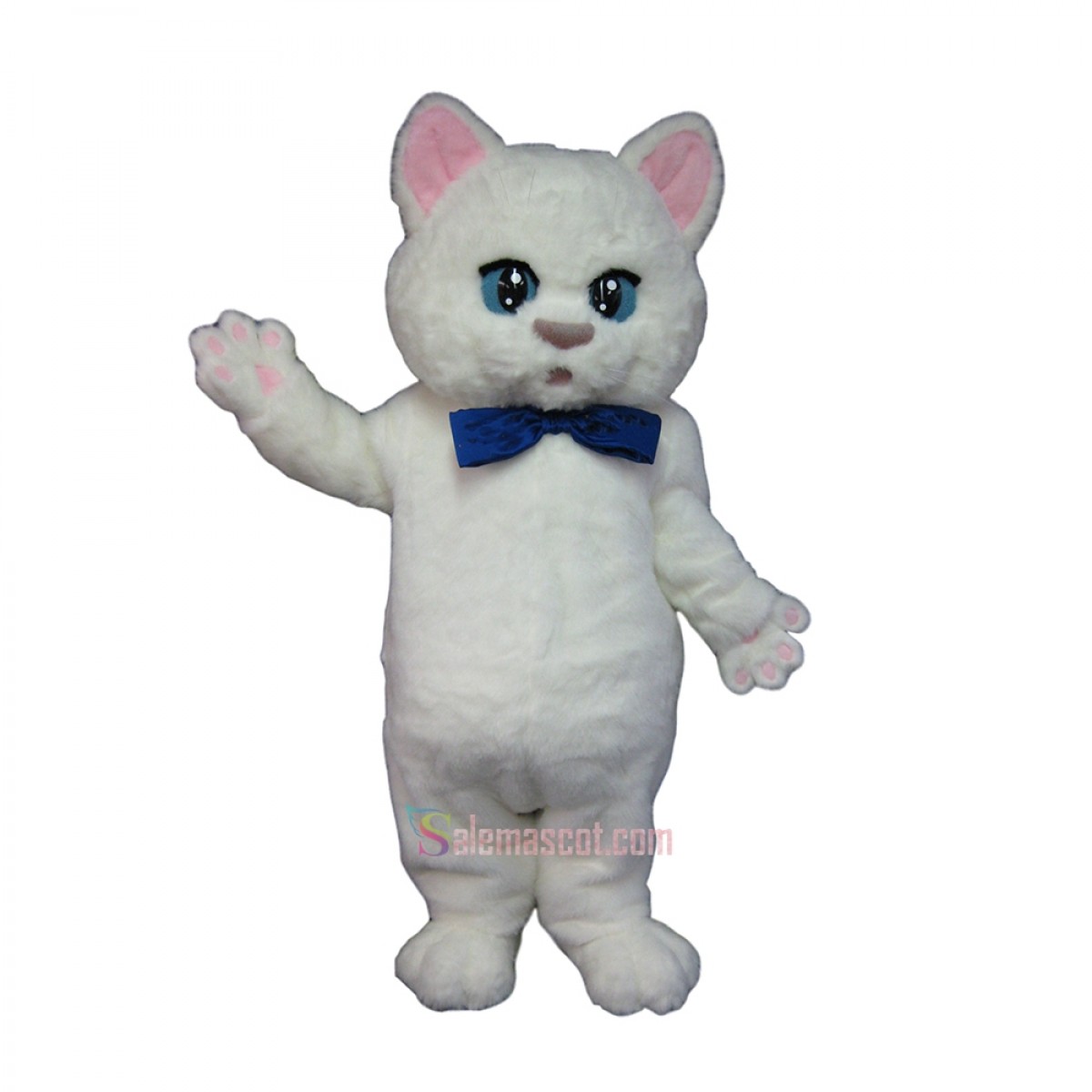White Cute Kitten Mascot Costume White Cute Kitten Mascot