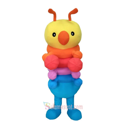 Educated Worm Mascot Costume Educated Worm Mascot