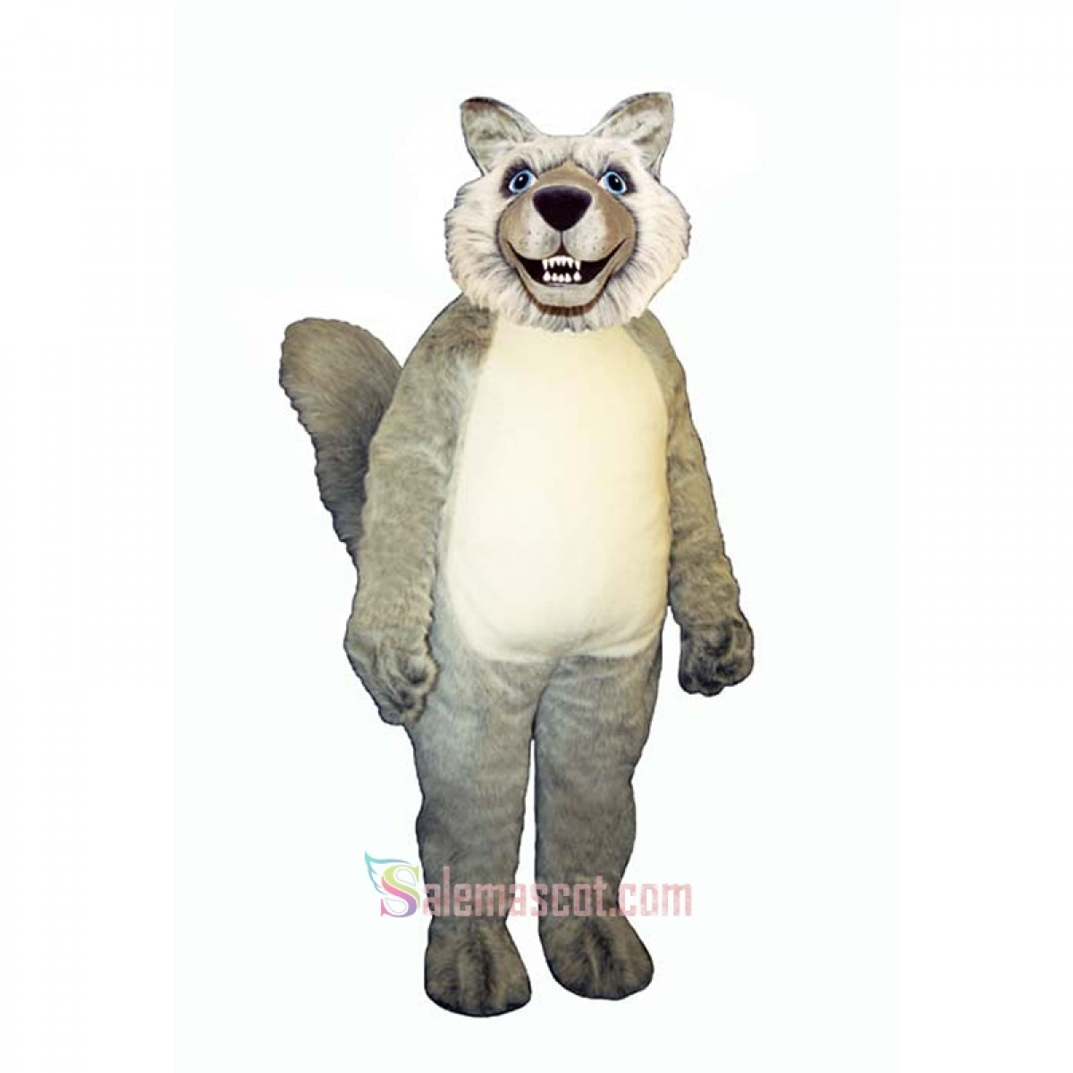 Smiling Wolf Mascot Costume Smiling Wolf Mascot