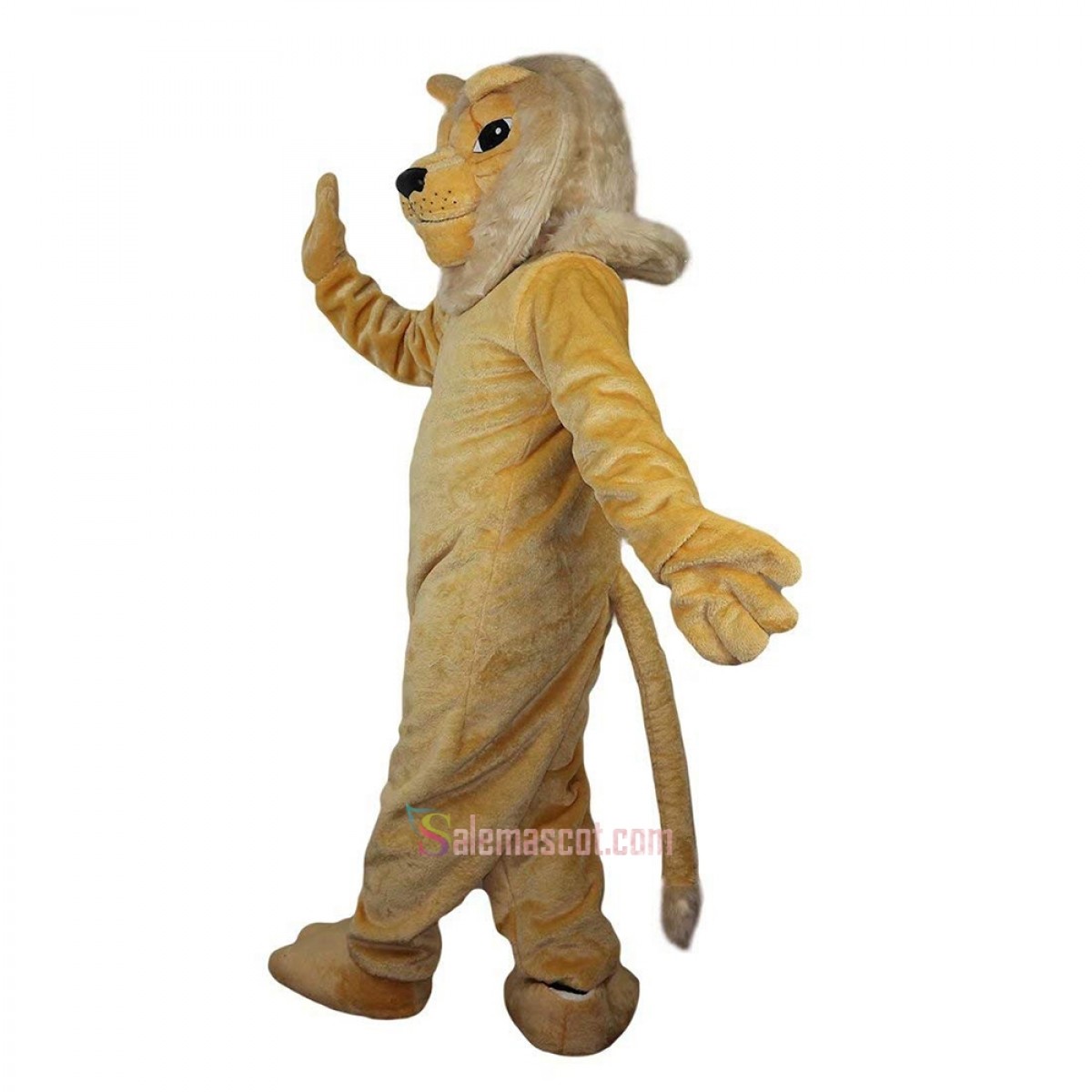 Yellow Lion Cartoon Mascot Costume